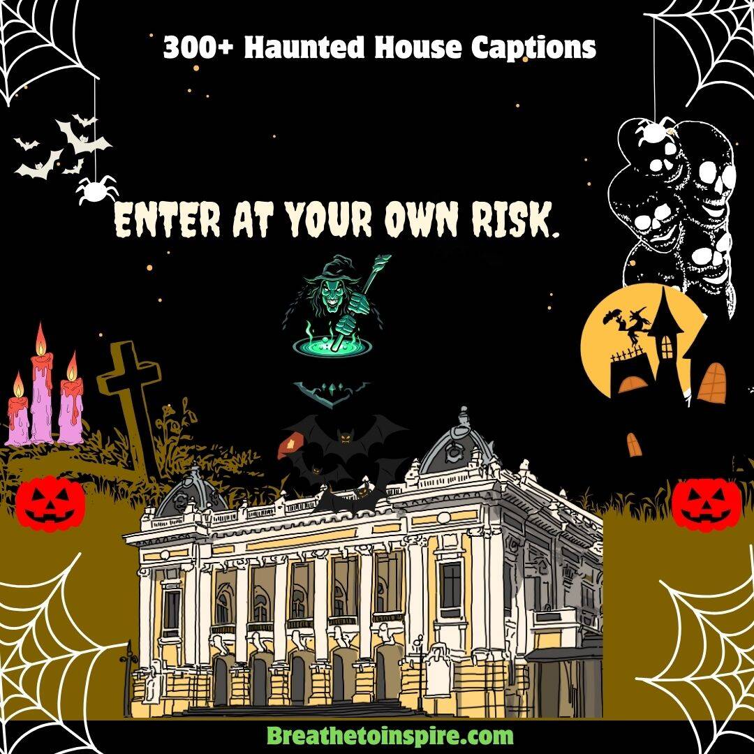 300 Haunted House Captions For Instagram |cute|funny|clever | Scary ...
