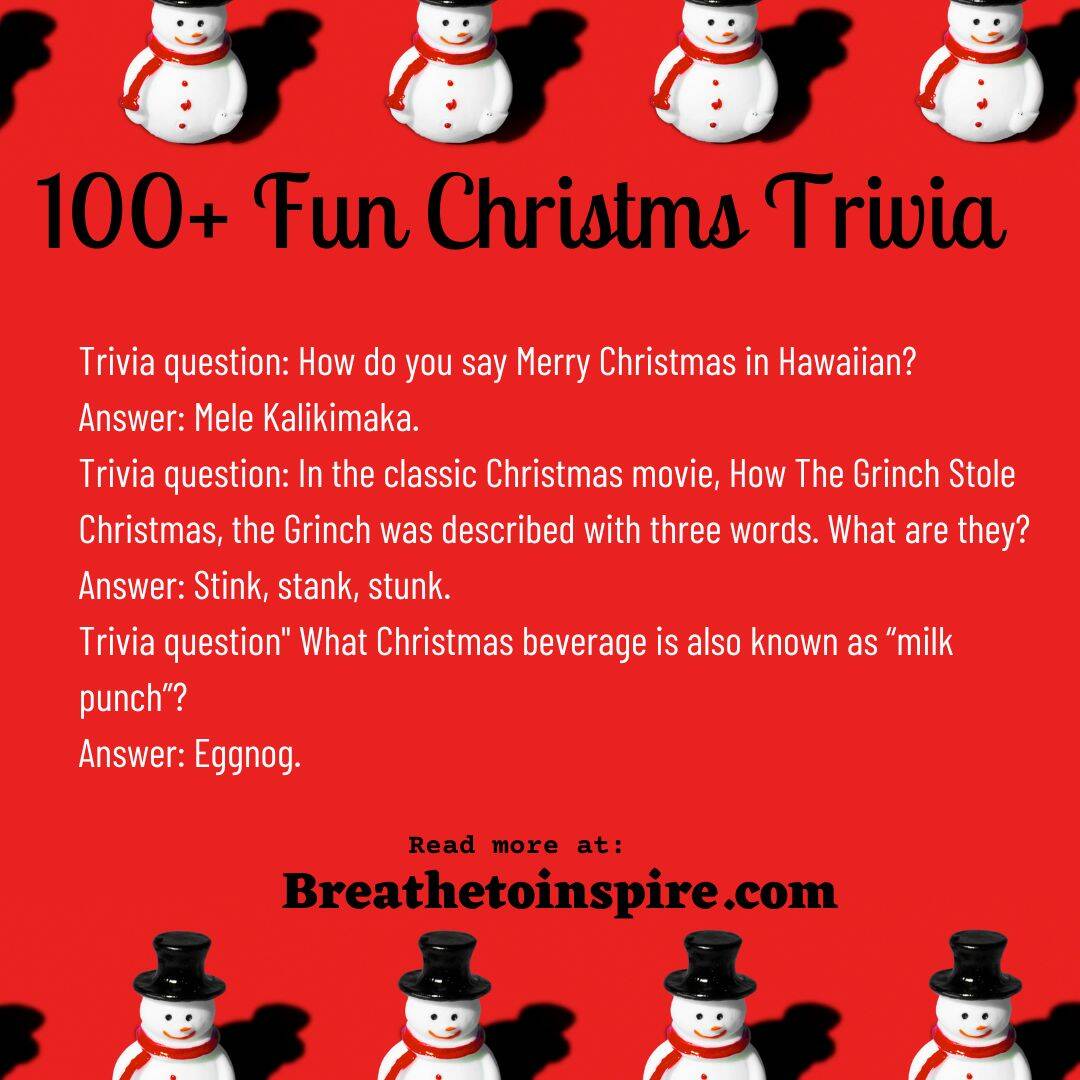 100+ Christmas Trivia Questions And Answers From Movies To Food (2023 ...