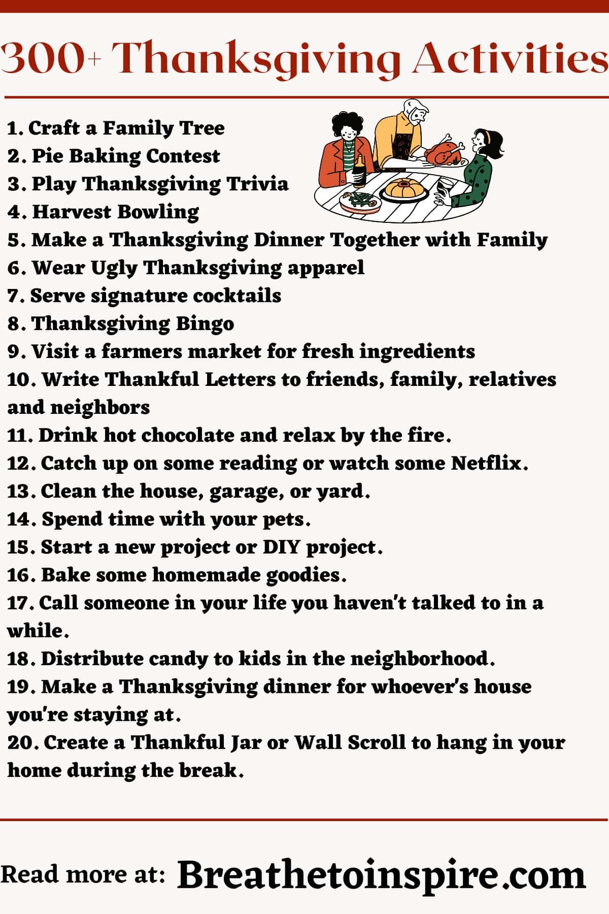 300+ Thanksgiving Activities That Are Sure To Get You In The Holiday ...