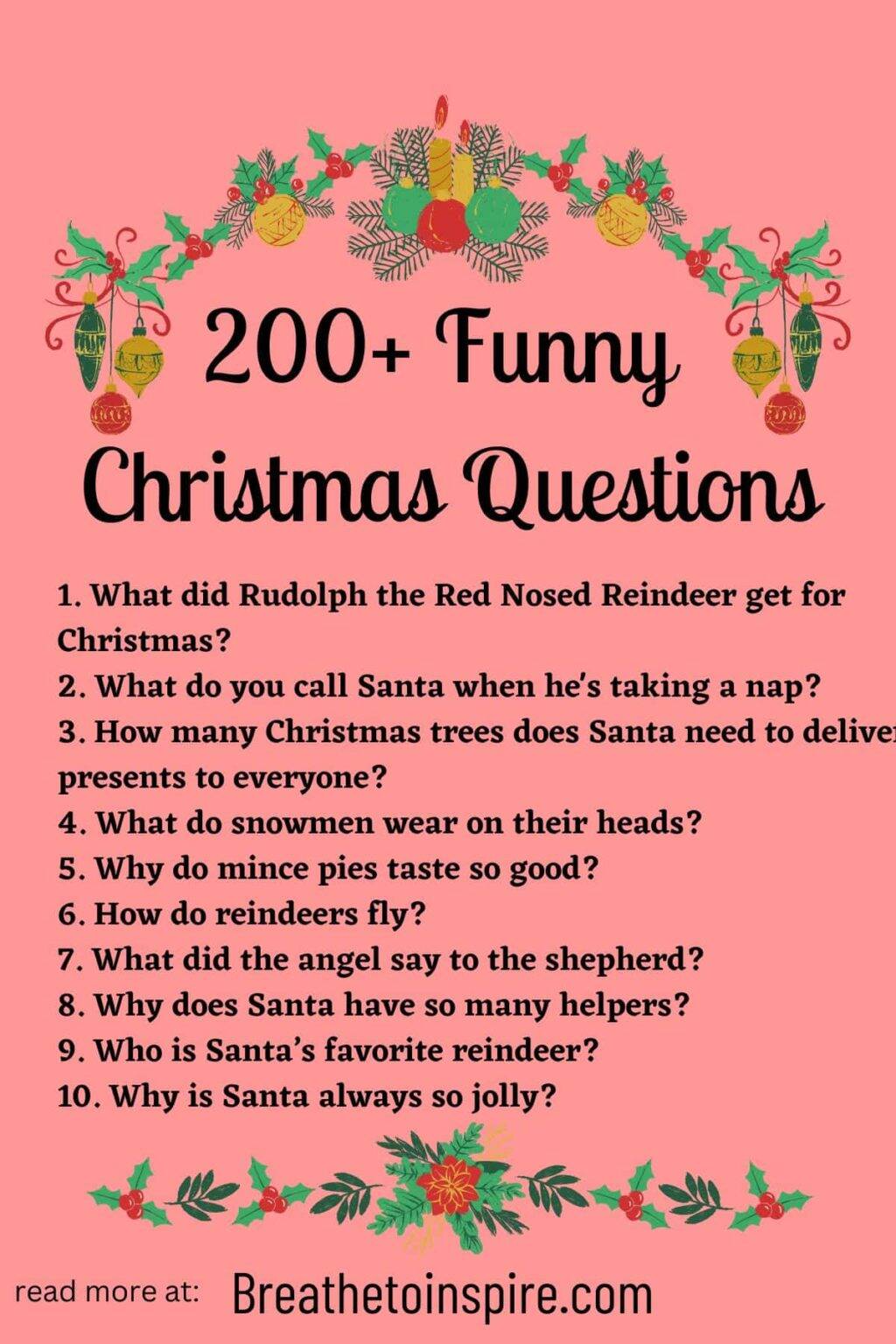 200+ Funny Christmas Questions To Ask 2023 (quiz, Trivia, Icebreakers ...