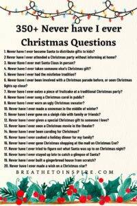 350+ Never Have I Ever Christmas Questions 2023 Winter Holidays Game ...