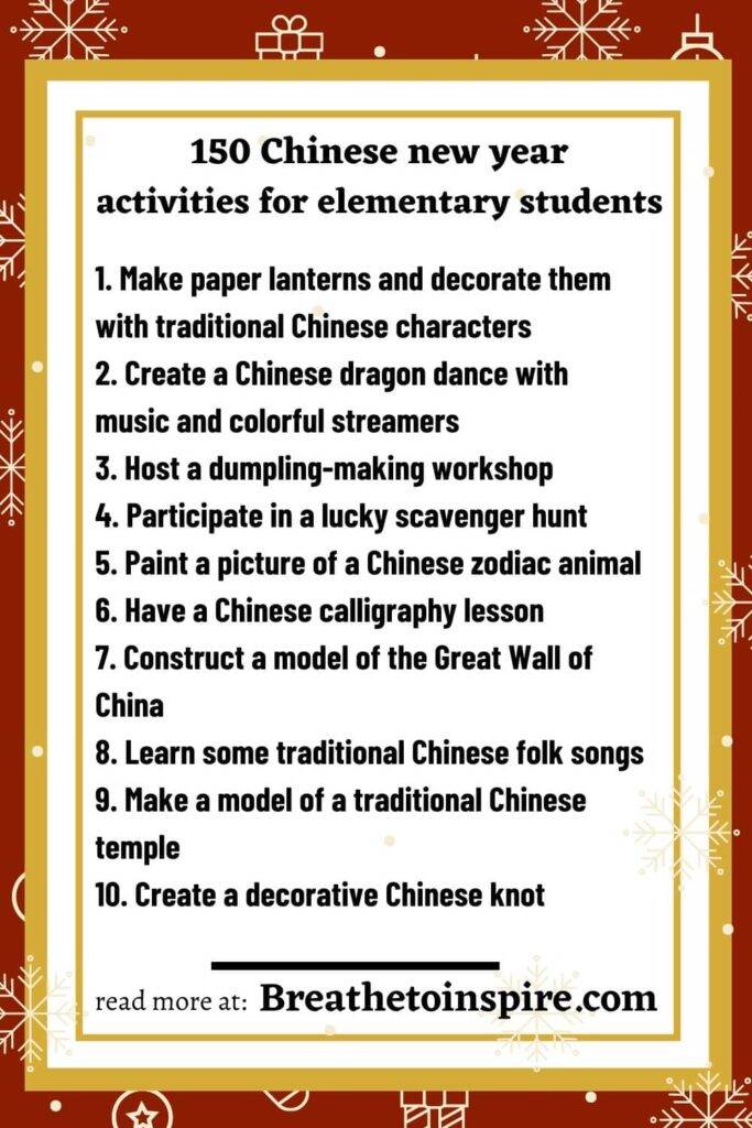 150 Chinese New Year Activities For Kids, Toddlers, Pre K, Kindergarten ...