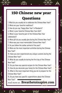 150 Chinese New Year Questions To Ask As Icebreakers And Conversation ...