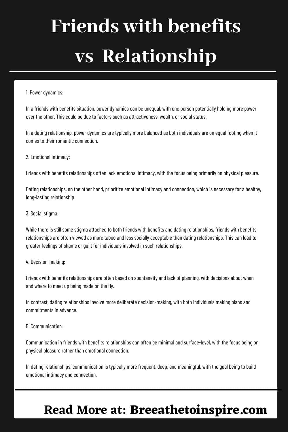 Friends With Benefits Vs Relationship, Difference Between Dating And ...