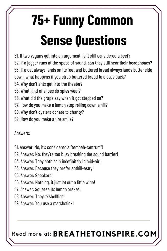 These 79 Funny Common Sense Questions And Answers Will Make You LOL ...
