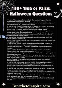 125 True Or False Halloween Questions (2023 Edition) - Breathe To Inspire