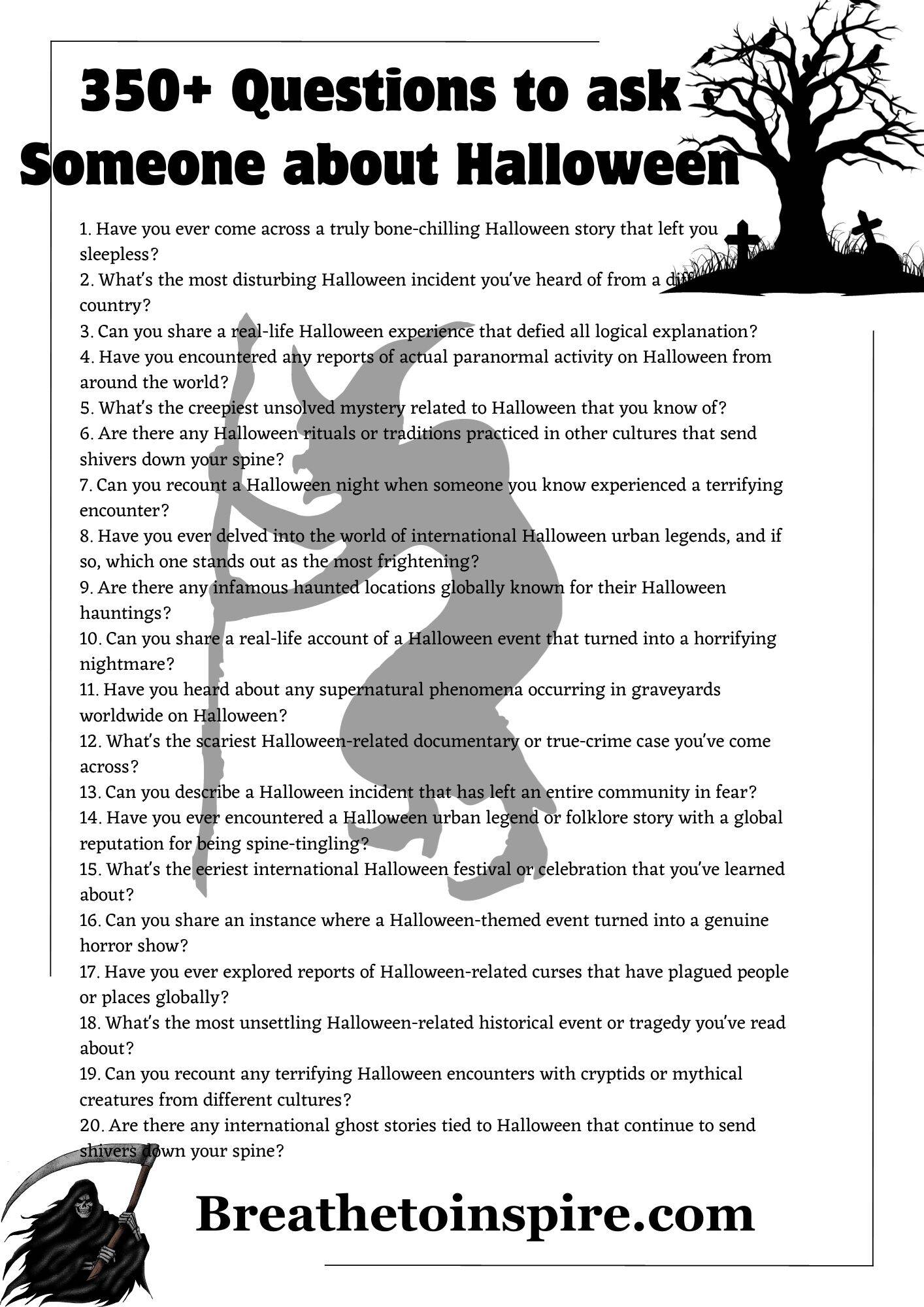350+ Halloween Questions To Ask For This Spooky Season To Get Into The ...