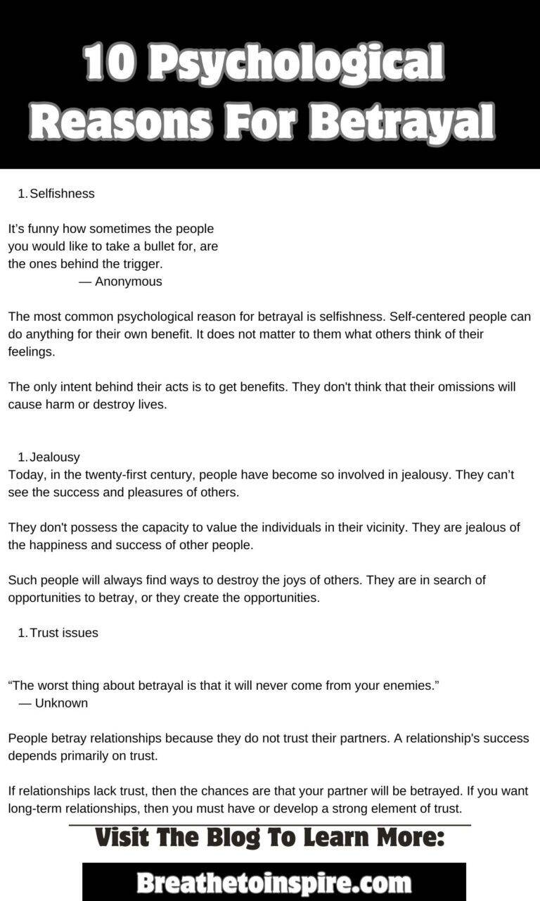 10 Psychological Reasons For Betrayal In Every Relationship - Breathe ...